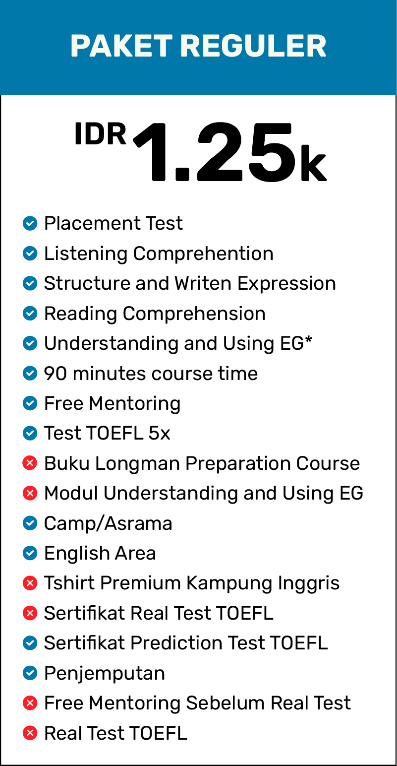 LANGUAGE TESTING PREPARATION – Kampung Inggris Pare